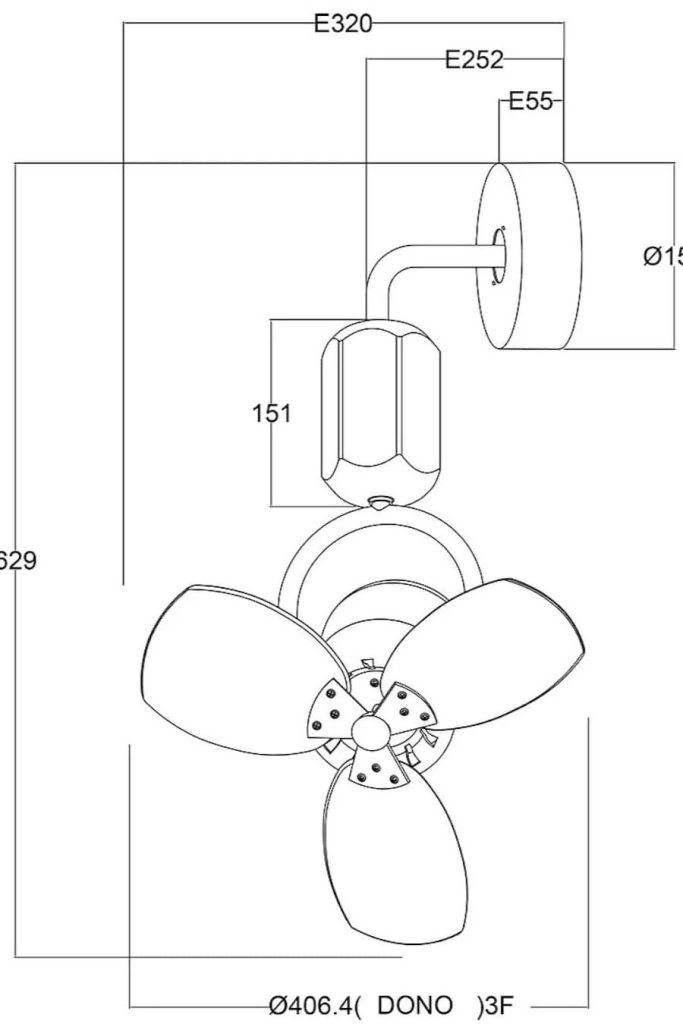 Fanco Dono Corner/Wall Fan 16" - Light Avenue