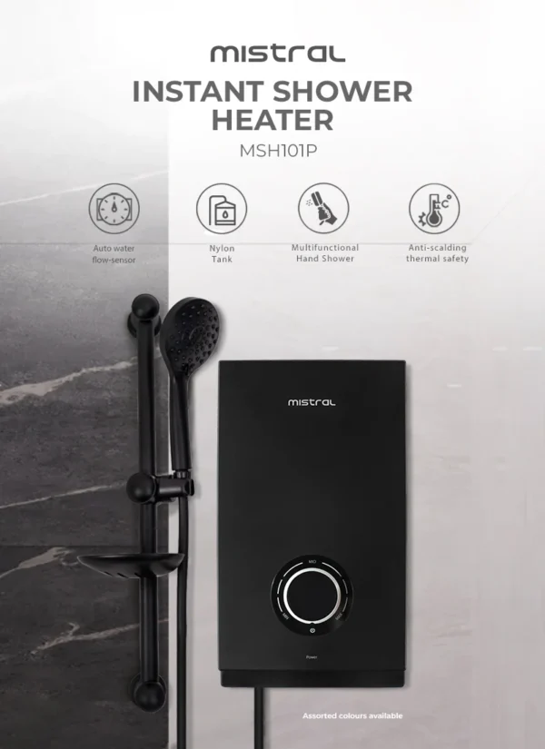 Mistral Instant Shower Heater MSH101P-WH/BK - Light Avenue