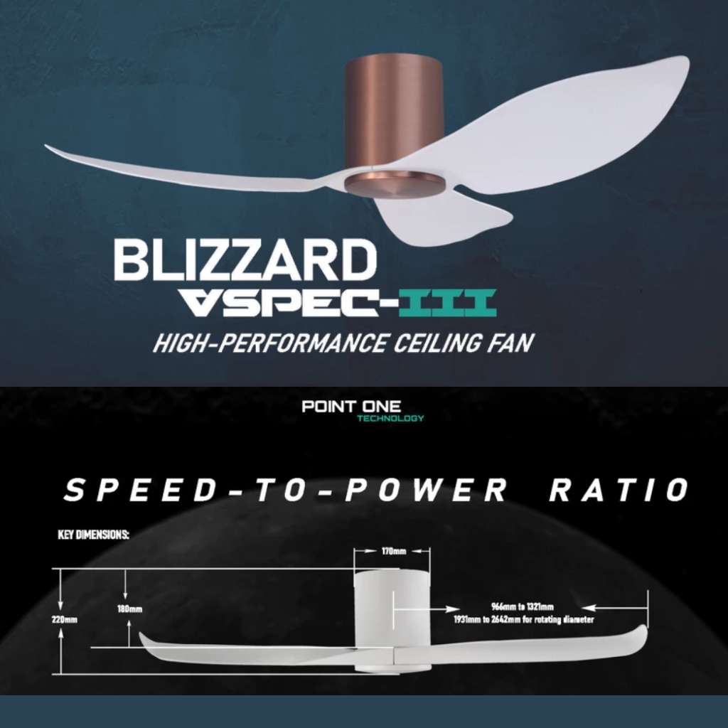 PO Technology | Blizzard 13 VSPEC-III RS 3 Blade 38"/46" Smart Wi-Fi ...